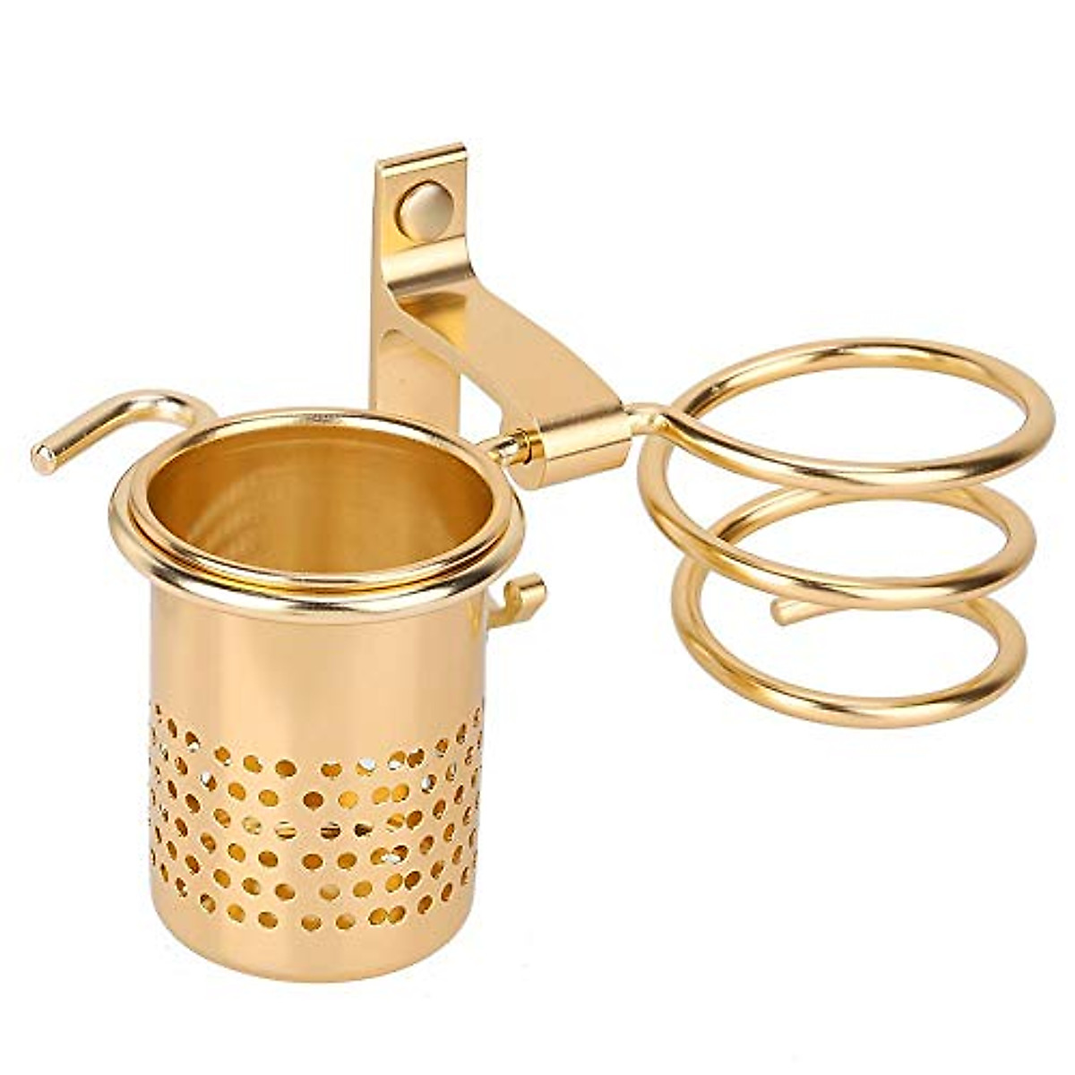 Hair Dryer Holder Wall Mount, Bathroom Hair Dryer Holder Hair Care Tools Holder Wall Mount, Spiral Blow Dryer Holder Stand Rack Aluminum Bathroom Shelf Storage Bathroom Accessory Wall Shelf