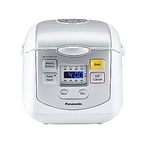 Panasonic SR-ZC075K 4-Cups (Uncooked) Rice Cooker & Multi-Cooker, White