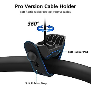 AMVR [Pro Version] VR Cable Management System for Quest 3, 6 Packs Ceiling Pulley System for Oculus Quest/Quest 2/Rift S/Valve Index/HTC Vive/Pro/HP Reverb G2/PSVR VR Cord Accessories, VR Link Cable