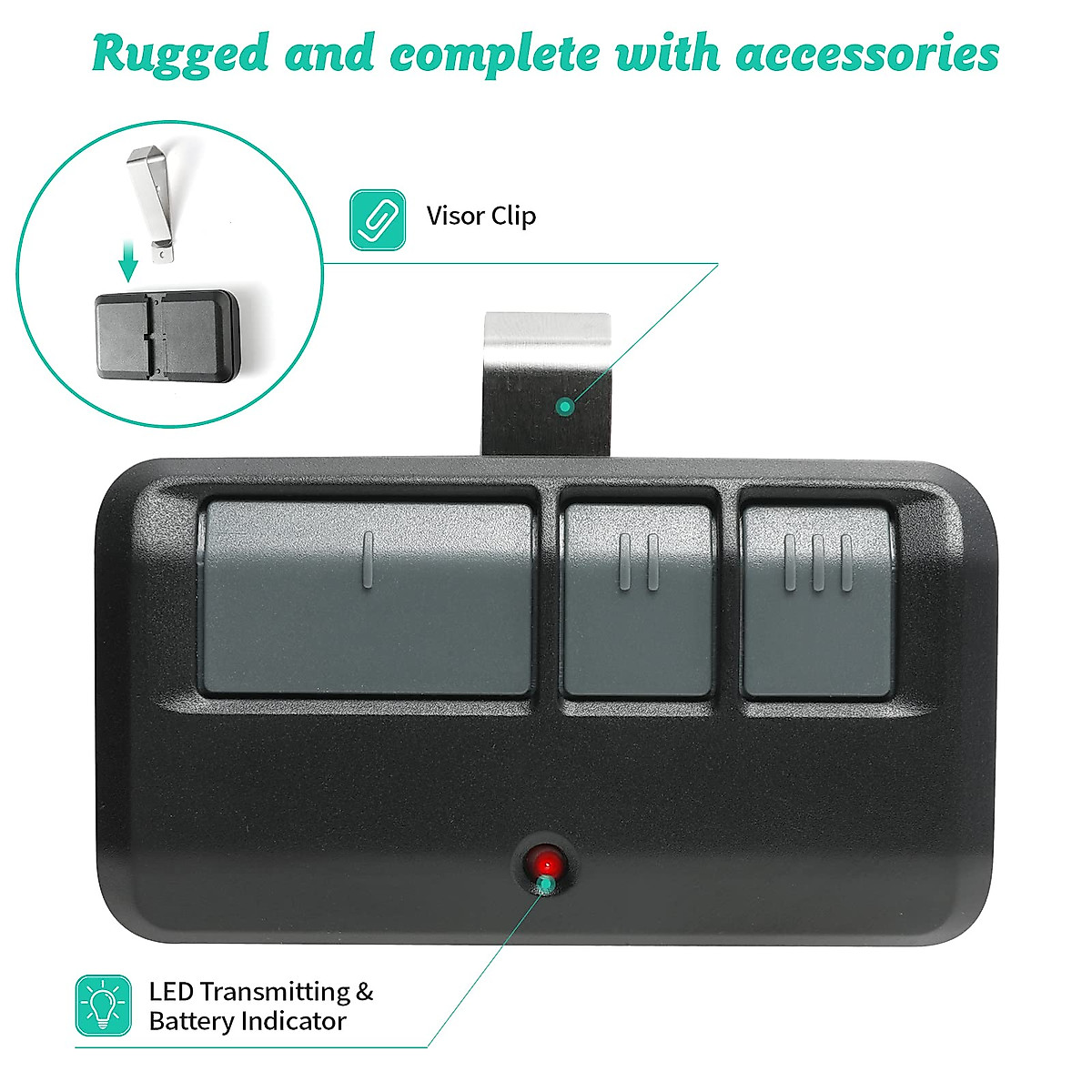 2 Replacement for Liftmaster Chamberlain Sears Craftsman 893MAX Garage Door Opener Remote 2 Pack