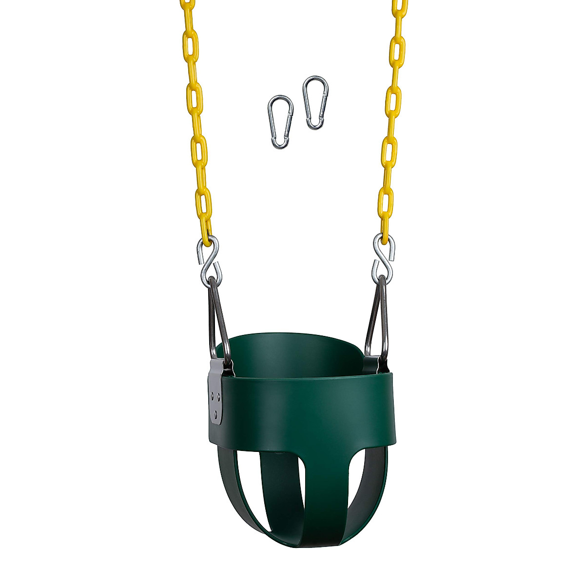 New Bounce Toddler Swing Seat - Outdoor Baby Swing, Fully Assembled with Coated Chains and Rust-Proof Stainless Steel - Your Child Will Love This Heavy Duty High Back Full Bucket Swing