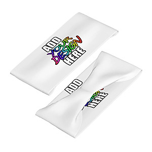 Personalized Sport Headband Hairband for Men Comfortable Nonslip Hair Sweat Bands Headbands Sweatband for Gym Running Basketball Yoga Fitness Exercise, White