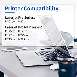 Mokofs 83X H-CF283X Toner Compatible for HP 83A CF283A Toner Cartridge, High Yield, use with HP Laserjet Pro MFP M125fn M125fw M127fn M127fw M201n M201dw M225dn M225dw M225rdn Printer (Black, 4 Pack)