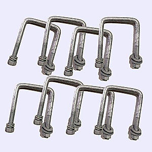 MEILIANJIA (8) Boat Trailer U-Bolt Galvanized Square 1/2" Dia x 3 1/16" x4 5/16"
