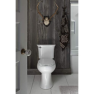 Kohler K-4774-0 Brevia Elongated White Toilet Seatwith Quick-Release Hinges And Quick-Attach Hardware For Easy Clean