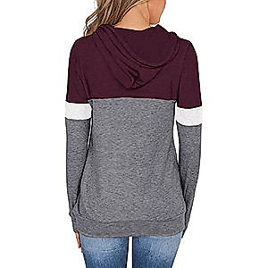Womens Tops Long Sleeve Shirts Fall Sweatshirts Lightweight Sweaters Sports Hoodies Fashion Clothes Ladies Casual Tunics Loose Fitting Tees Blouses Black Gray M