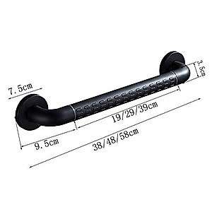 XHALERY Safety Support Handle,Bathroom Grab Bar Rail for Pregnant Women, Children,The Elderly,Shower Safety Handle Anti-Slip Grip,Bathtub,Toilet, Kitchen,Stairway Handrail (Color : Black,