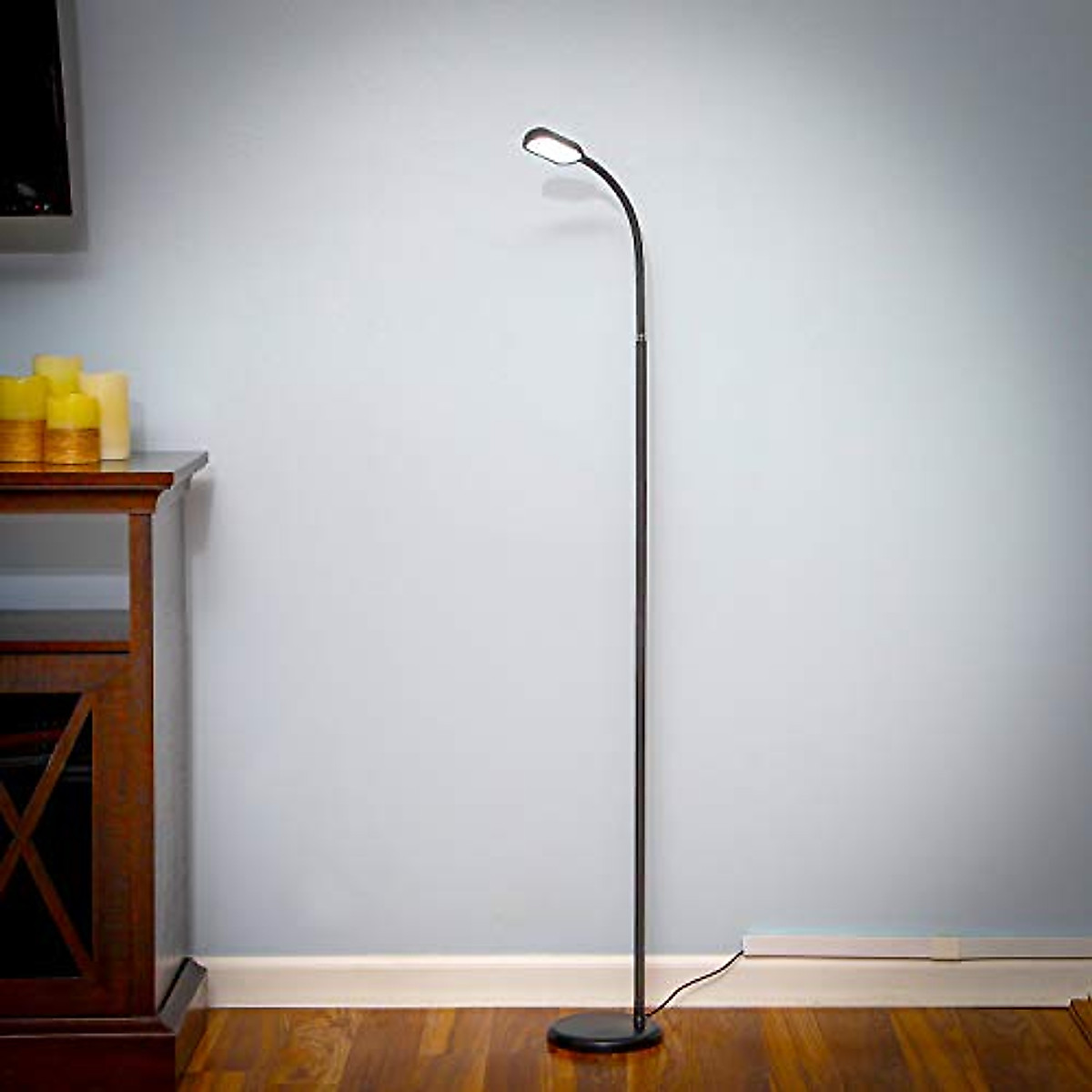 Brightech Battery Plus Lamp for Living Rooms & Offices, Rechargeable LED Floor Lamp, Portable Tall Lamp, Mid-Century Modern Standing Lamp for Bedroom, Great Living Room Décor