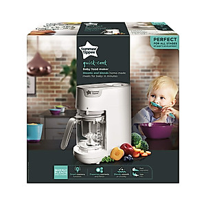 Tommee Tippee Quick-Cook Baby Food Maker, Blender and Steamer, Food Processor, For All Stages of Baby Weaning
