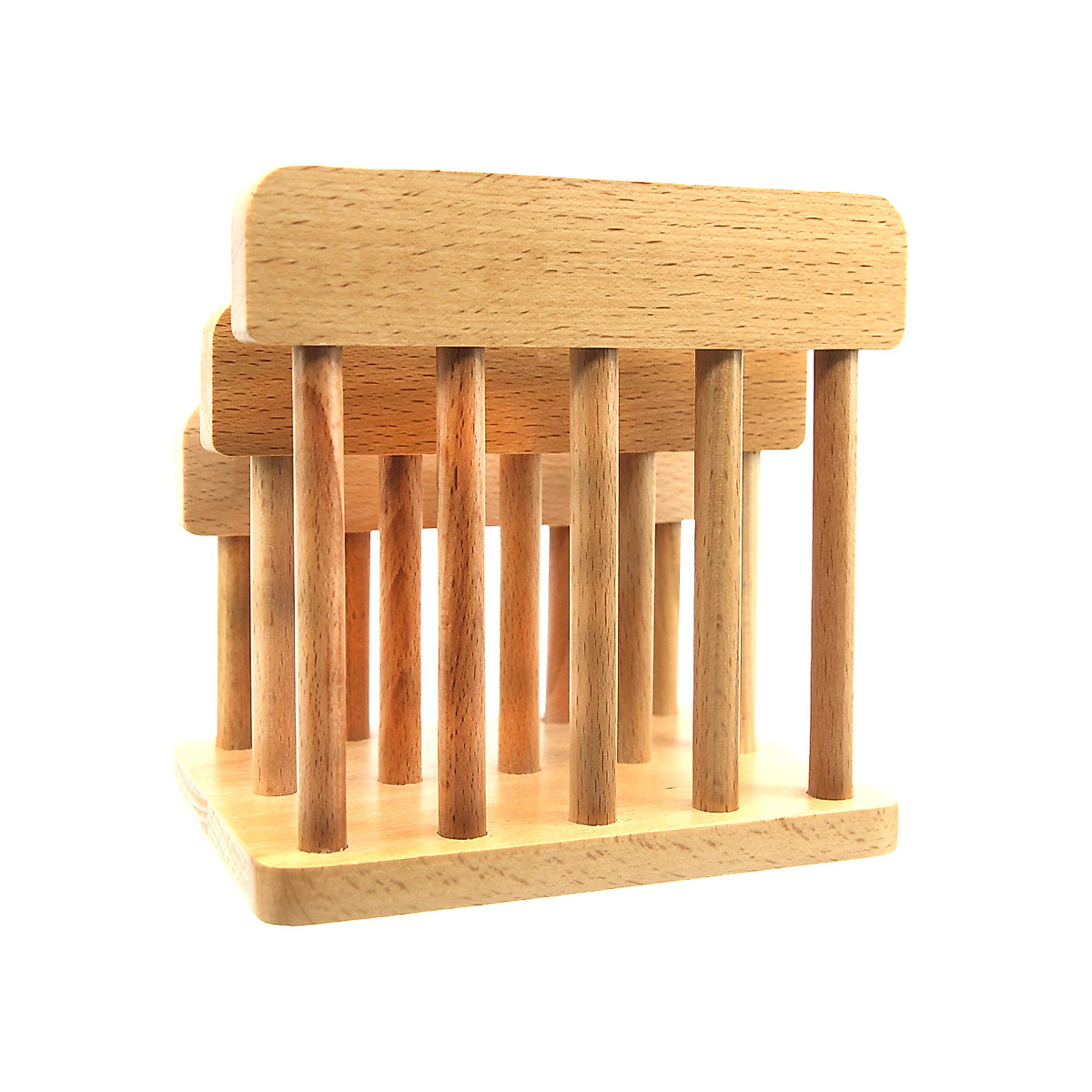 ZEESOON Beach Wooden Dual Cutting Board Rack Chopping Board Organizer Stand Holder Kitchen, Cutting Boards for Kitchen with Holder, Pantry Organization, Kitchen Cabinet Organizer