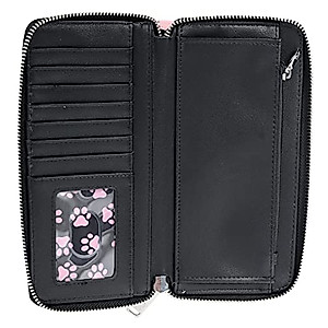 Loungefly Disney Cats Wallet Zip Around Clutch Faux Leather