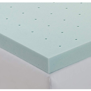 Nestl Bedding Mattress Topper, 2 Inch Memory Foam Topper, Gel Infused Memory Foam Mattress Topper, Ventilated Design Mattress Pad, Full, Blue