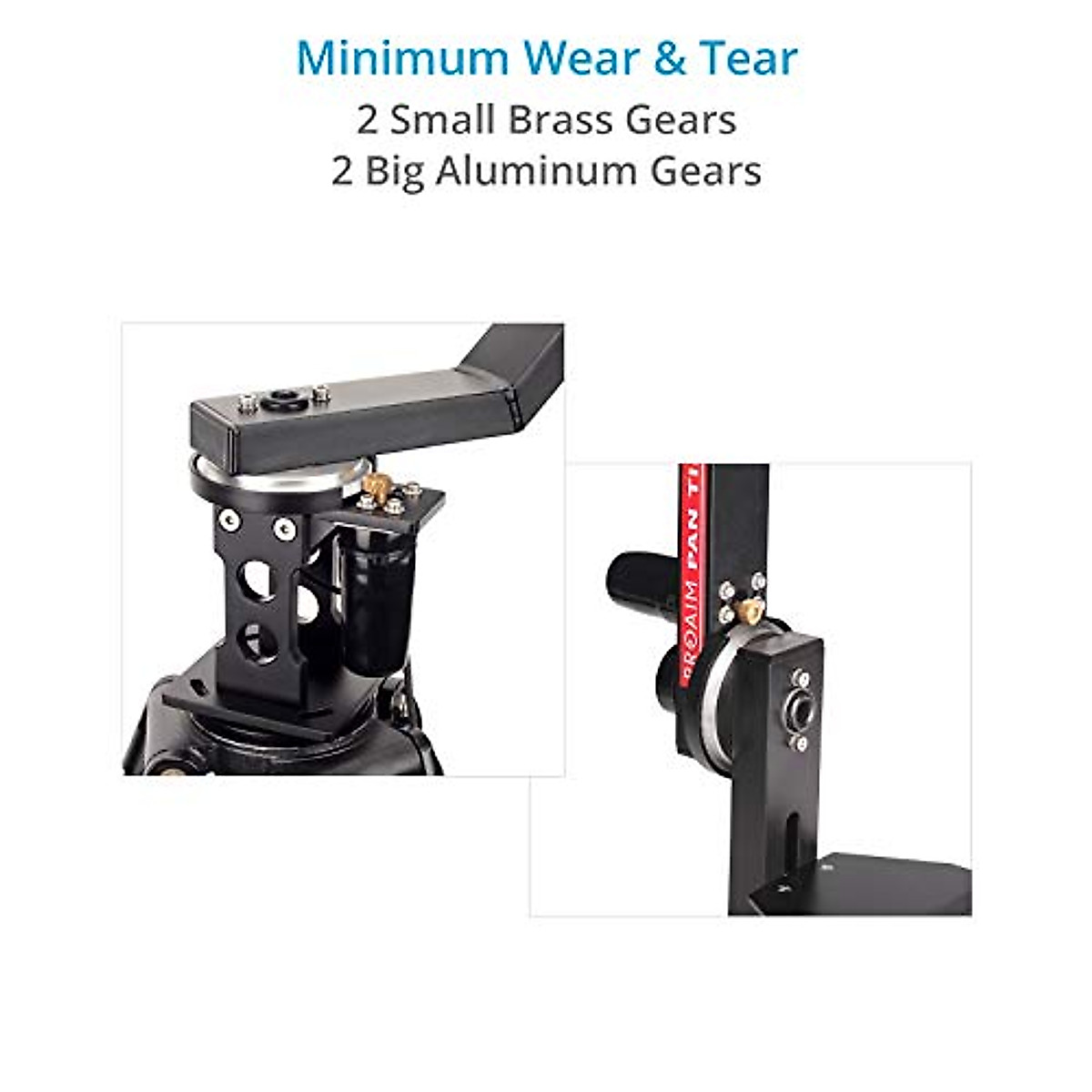 PROAIM Senior Motorized 2-Axis Pan Tilt Head w 12V Joystick Control for Camera Jib Crane. 360° Pan/tilt Move, Remote-Precise Control on Moves. Inaudible Operations, 7.5kg/16.5lb Payload + Bag (PT-SR)