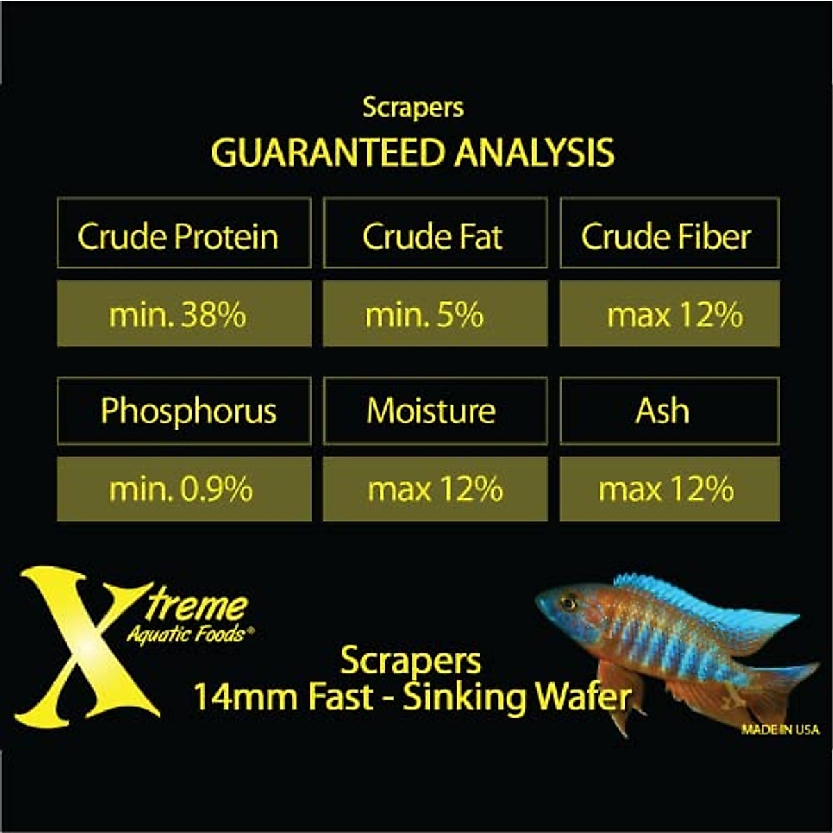 Xtreme Aquatic Foods 2223-E 9mm Cat Scrapers Disk, 18 oz