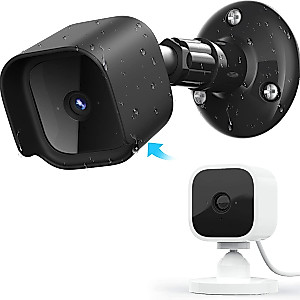 Blink Mini Wall Mount Bracket with Protective Case，Weather Proof 360 Degree Protective Adjustable Indoor/Outdoor Small Mount(1 Pack Black，Camera not Included)