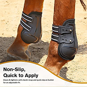 CareMaster Horse Tendon Boots Open Front/Fetlock Boot for Horse Set of 4