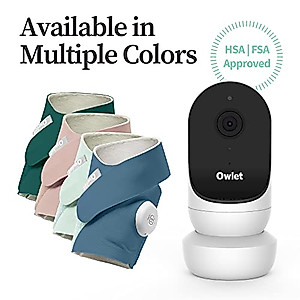 Owlet Dream Duo 2 Smart Baby Monitor - 1080p HD Video Baby Monitor with Dream Sock - Baby Foot Monitor and Sensor Tracks Heartbeat and Oxygen Levels in Infants and Newborns