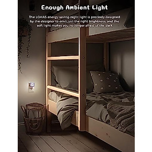 LOHAS Butterfly Night Light for Kids [2-Pack], Girls LED Wall Decor, Plug into Wall Lights, Dusk-to-Dawn Sensor, Cute Nursery Plug in Nightlight, for Kids Room, Bathroom, Bedroom Décor, Children Gift