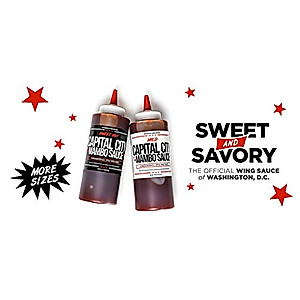 Capital City Mambo Sauce - Sweet Hot Recipe | Washington DC Wing Sauces | Perfect Condiment Topping for Wings, Chicken, Pork, Beef, Seafood, Burgers, Rice or Noodles | 12 oz Bottles (2 Pack)