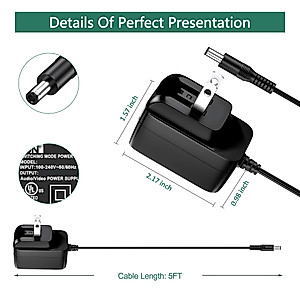 FITE ON 9V AC Adapter Replacement for Alesis Command Mesh Kit Alesis Debut Kit Alesis DM10 Alesis Nitro Drum Module Electronic Drum Module Power Supply Cord