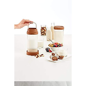 Lekue Nut, Almond Milk & Grain Milk Maker, 1 quart, Brown