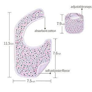 Gelisite 7 Pack Baby Cotton Absorbent Bibs for Drooling Teething