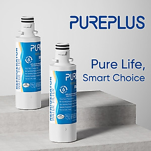 PUREPLUS ADQ747935 Replacement for LG LT1000P LT1000 Kenmore Elite 9980 LT1000PC, MDJ64844601 ADQ74793501, LMXS28626S, LFXS26973S, LT120F Refrigerator Water and Air Filter,3Pack, Model: RWF4700AC