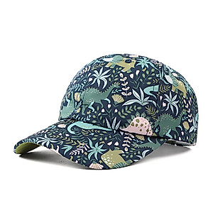 Dinosaur Kids Baseball Hat Caps Toddler Sun Hat Waterproof Quick-Dry Boys Girls Cap Adjustable Size for 2-4Y (Green)