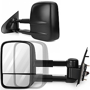INEEDUP Tow Mirrors Towing Mirrors Fit for 1997-2003 for Ford for F150 Standard and Extended Cab with Left Right Side Power Operation Non-Heated Without Turn Signal Light
