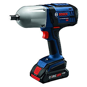 Bosch HTH181-B25 18V High Torque Impact Wrench w/Pin Detent w/ (2) 4.0 Ah CORE Compact Batteries