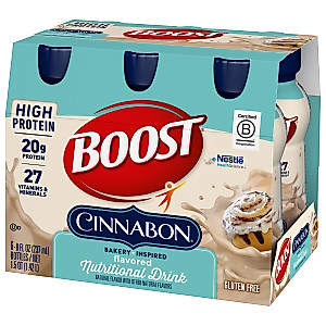 BOOST High Protein Nutritional Drink (Cinnabon, 6 count (Pack of 2))