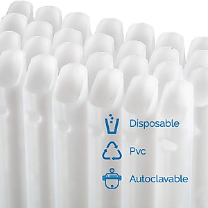 JMU 100Pcs Dental HVE Suction Tips, Dental Evacuation Tips, High Volume Evacuator Tips, Disposable Vented Evacuation Aspirator Tips