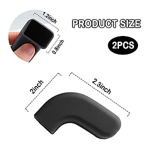 Easy-Going Front Bumper Tow Hook Cover Perfectly Compatible with Jeep 07-23 Wrangler JK JL JT for Buffering,Awesome Car Decoration Tow Hook Protector (Black-2pcs)