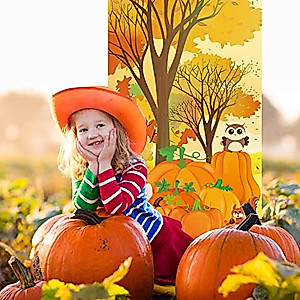 Fall Door Cover Thanksgiving Door Decoration Autumn Banner Harvest Backdrop 78 x 35.4 Inches