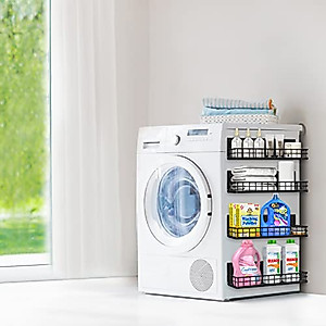 Spaclear Magnetic Spice Rack for Refrigerator, 4 Pack Spice Rack Organizer, Super Strong Magnetic Moveable Metal Kitchen Organization, Spice Rack Wall Mount Seasoning Organizer Rack, Fridge Organizer