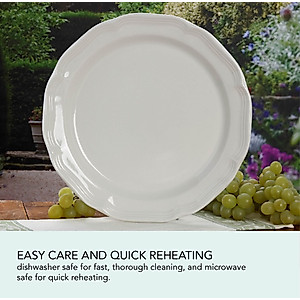 Mikasa French Countryside Round Serving Platter, 12-Inch White