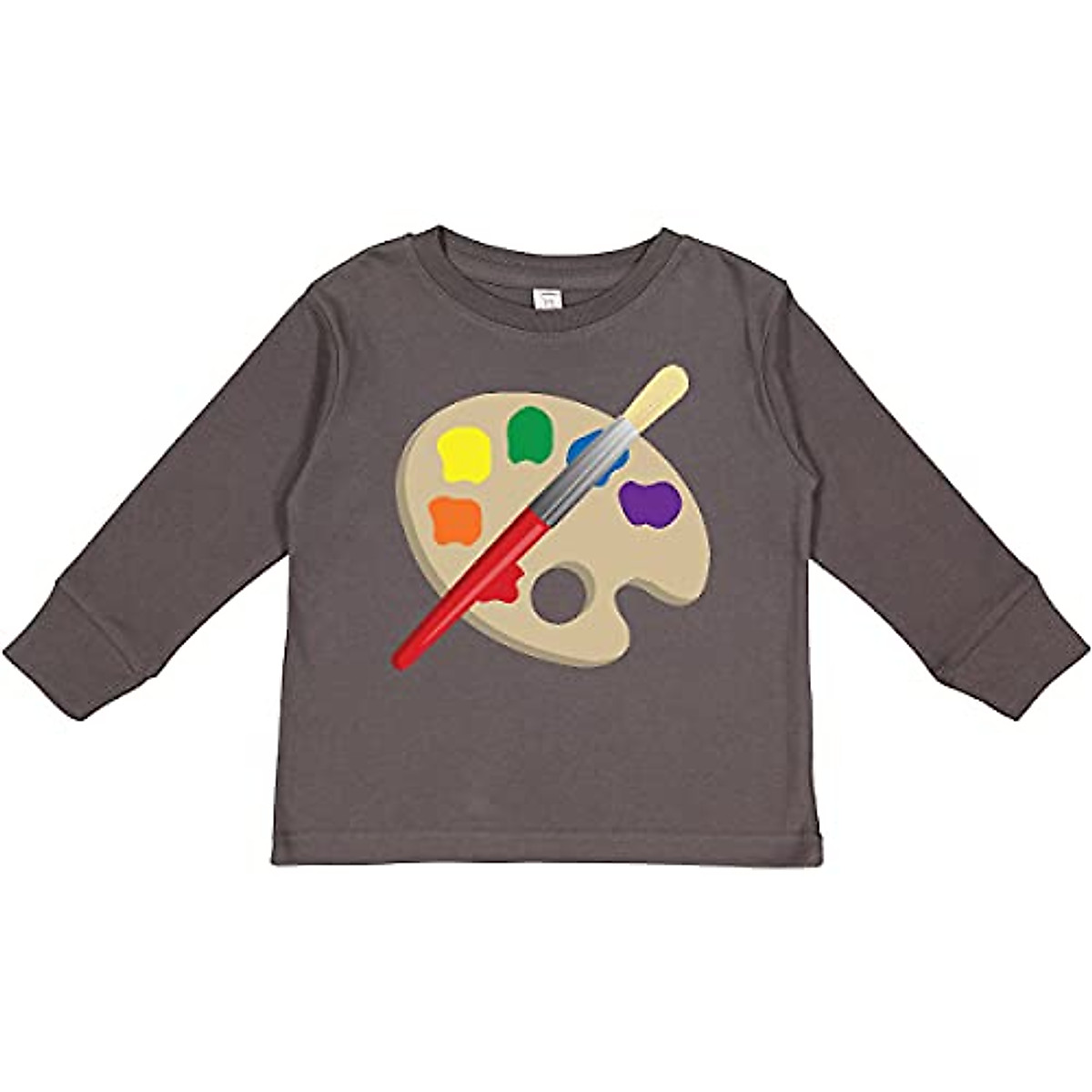 inktastic Artist Palette and Brush Toddler Long Sleeve T-Shirt 2T Charcoal Fcdc
