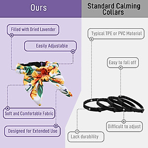 Paw Legend Dog Calming Collar for Dogs Filled with Lavender Anxiety Relief 100% Polyester Adjustable Thunderease Calming Collar (2 Pack, Medium)