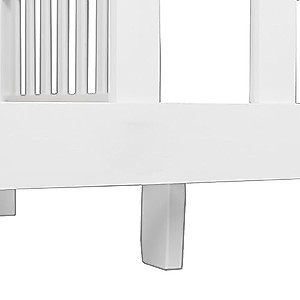 Single Layer Vertical Board with guardrail Pine Wood Bed (White)