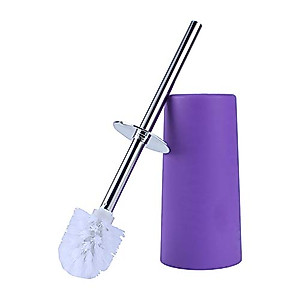 GOTOTOP Bathroom Sets Accessories 6PCS Includes Toothbrush Holder,Waste Bin,Soap Dish,Toilet Brush,Rinse Cup Sprayer Bottle,Purple