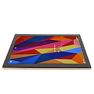 Office Tablet, 6GB RAM 128GB ROM 100‑240V 13MP Camera 8800mAh HD IPS Display Gold Tablet for Game (US Plug)