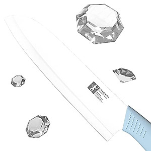 LIANGTAI Ceramic Knife 7 Inch Chef's Knife (Light Blue Handle)