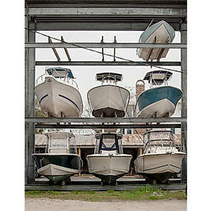 Bimini Top Pole Boat Clips Holder w/Side Facing Pole Clip Holder for Security Boat Hook/Oar/Gaff Holders Marine Pole Holder Doubles as Bimini Curtain Spacer-Type1-Black-2 Pack