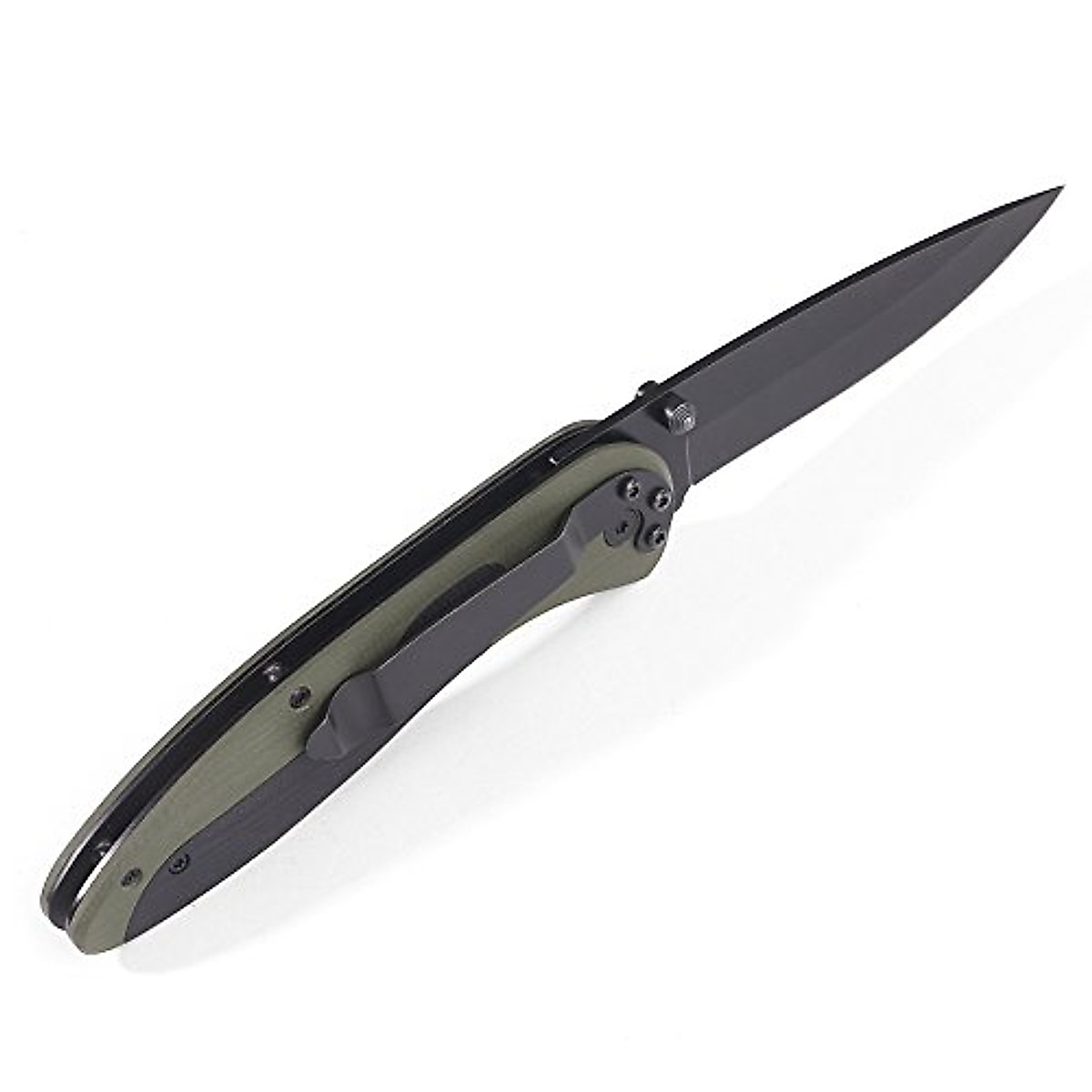 COOL HAND 6001GB-BS 3'' 440SS Steel Blade G10 Handle Liner Lock Pocket Knife, Black