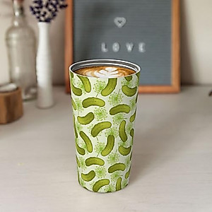 WANGXUEE Sushi Dill Pickles Print 500ml Stainless Steel Travel Tumbler Double Wall Vacuum Insulated Coffee Mug