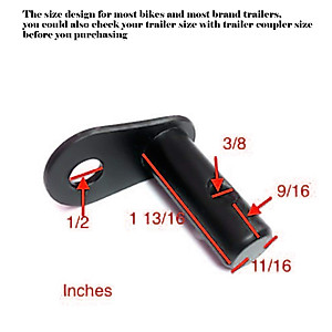 OneGas Bike Trailer Hitch Coupler,90 Degrees Bicycle Attachment Connector Accessory Compatible with Child Trailer and Pets Stroller