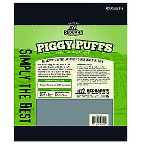 Redbarn Piggy Puff Dental Chews, 1 Pound