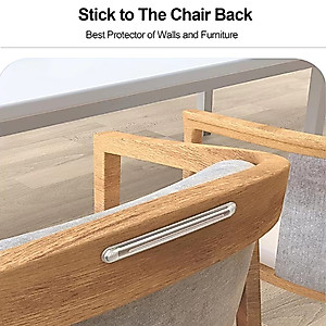 APKULEEP Clear Furniture Bumpers, Self Adhesive Rubber Bumpers, Door Stoppers Wall Protector, Silicone Strip for Sliding Door Cabinet Drawers (2long2short)