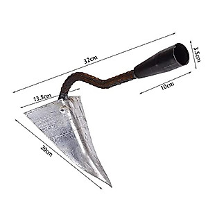 Hardened Garden Swoe Hoe Head Only Forging Process Durable Traditional for Backyard Planting Farming Gardening Loosening