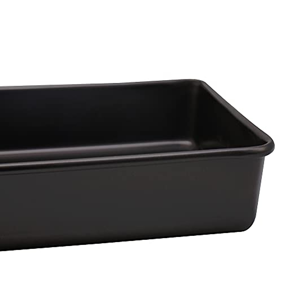 3-Pack Roasting Pan Set, Nonstick Baking Tray Set, Rectangular Bakeware for Oven, Non-Toxic Coating and Durable Quality (Black)